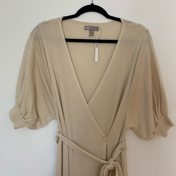 ASOS | Dresses | Asos Design Rib Knit Wrap Midi Dress | Poshmark